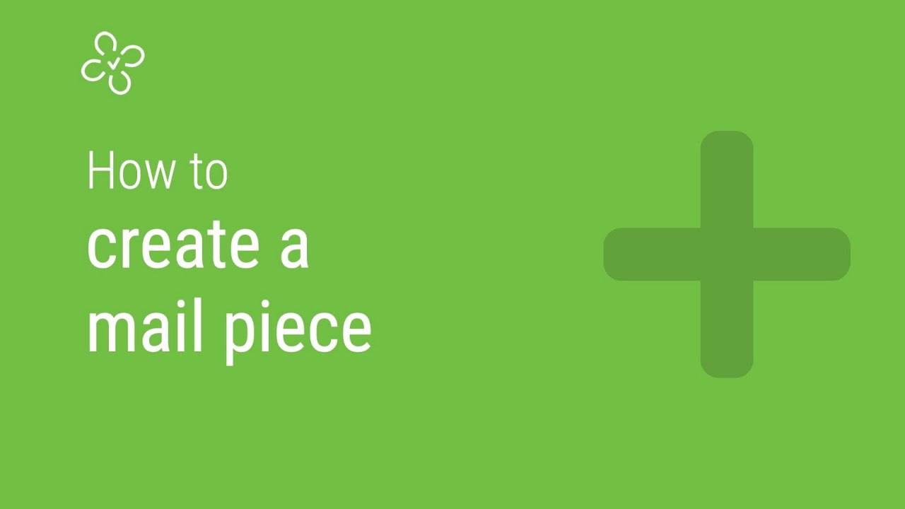 How to create a mail piece - YouTube