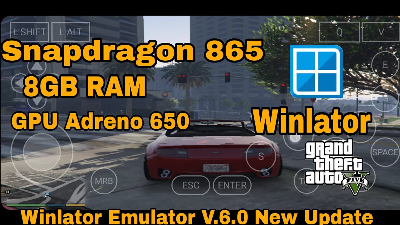 Winlator Emulator V6.0 Android - GTA 5 Samsung S20 FE 5G 8GB RAM Game ...