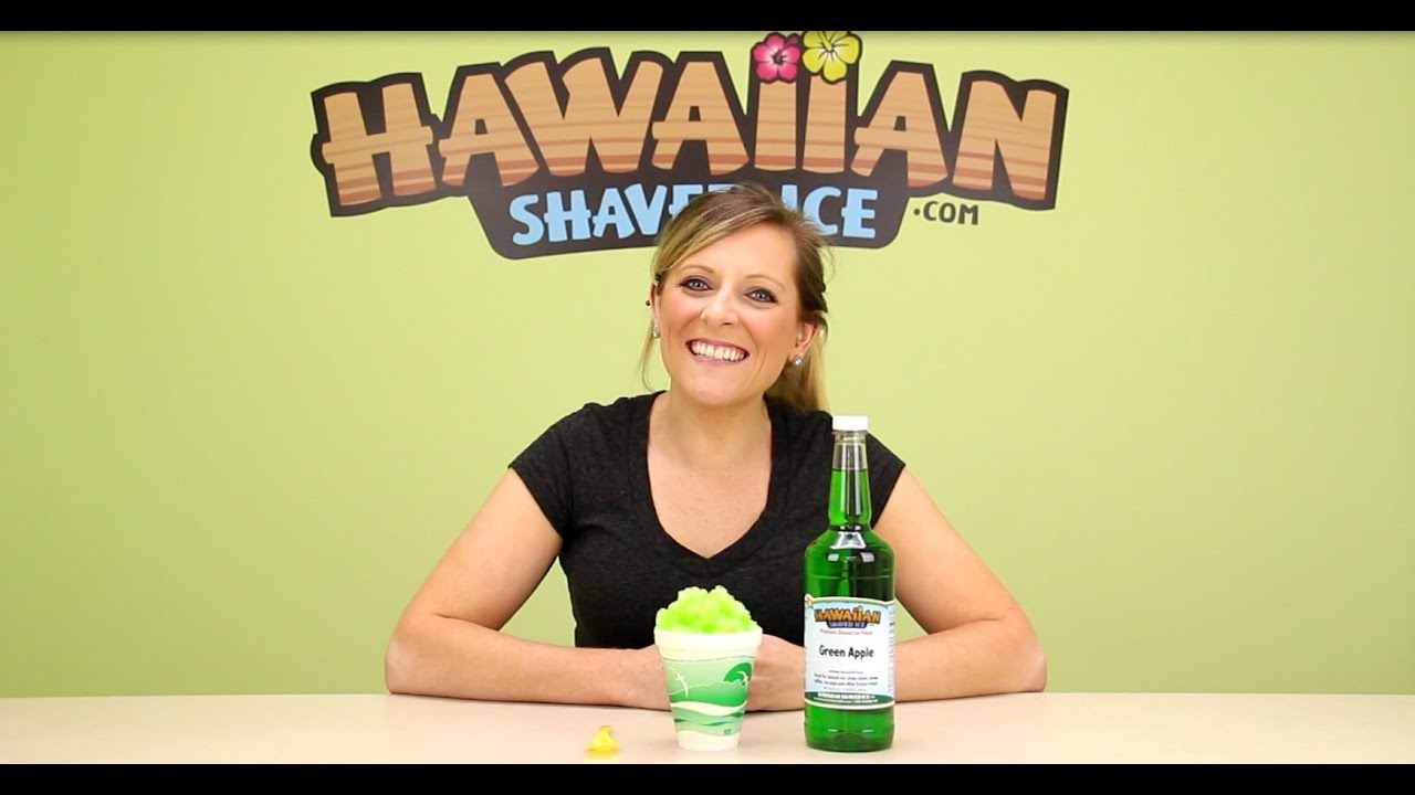 Green Apple Shaved Ice and Snow Cone Syrup - YouTube