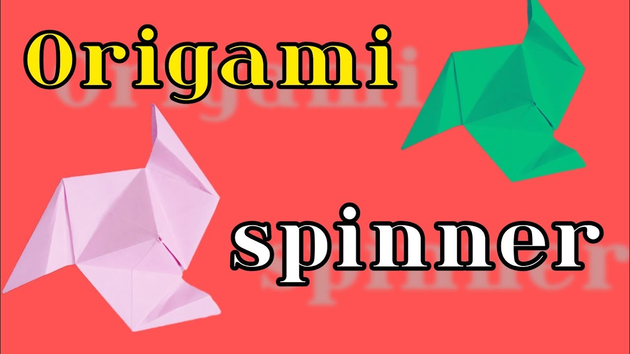 How to make an Origami anti-stress spinner_paper spinner - YouTube