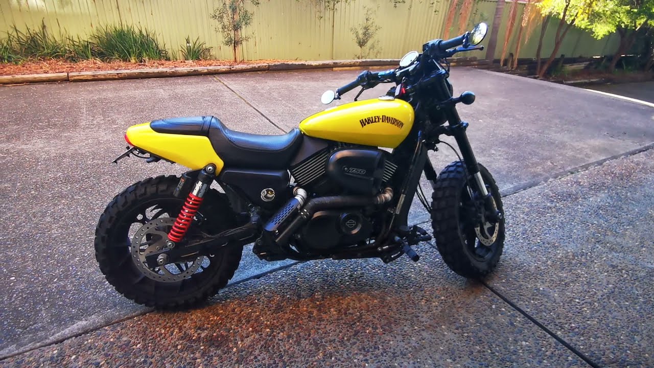 Custom XG750 Harley Street Rod. Straight Pipe Sound - YouTube