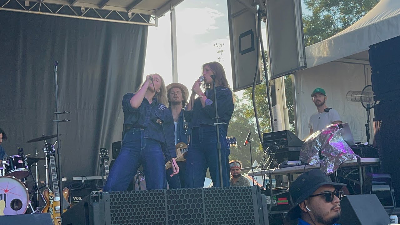 Blue Dress Aly and AJ live at ACL - YouTube