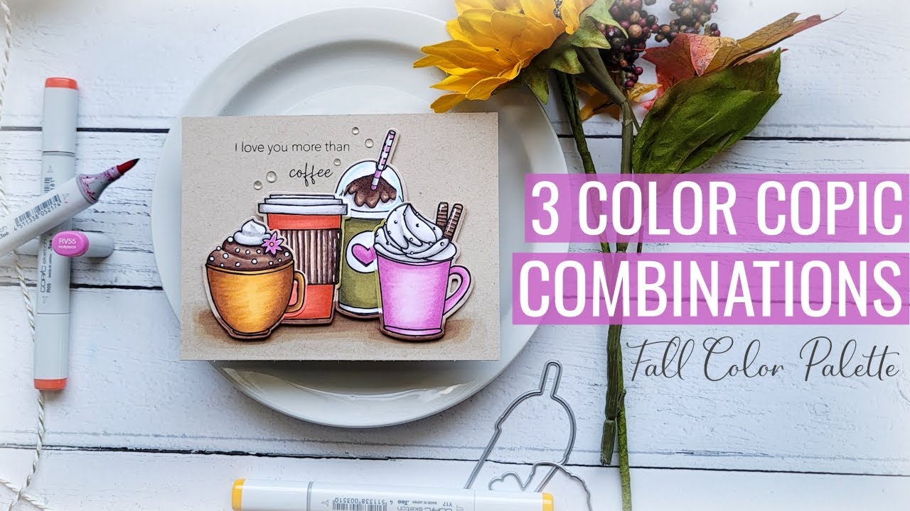 3 Color Copic Combinations for Fall: 9 Month Photos - YouTube