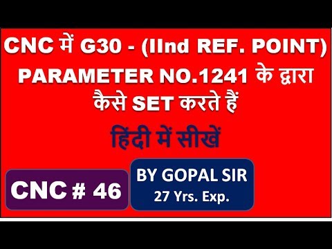 HOW TO CHANGE G30 (IInd REF. POINT) VALUE BY CNC PARAMETER (NO-1241 ...