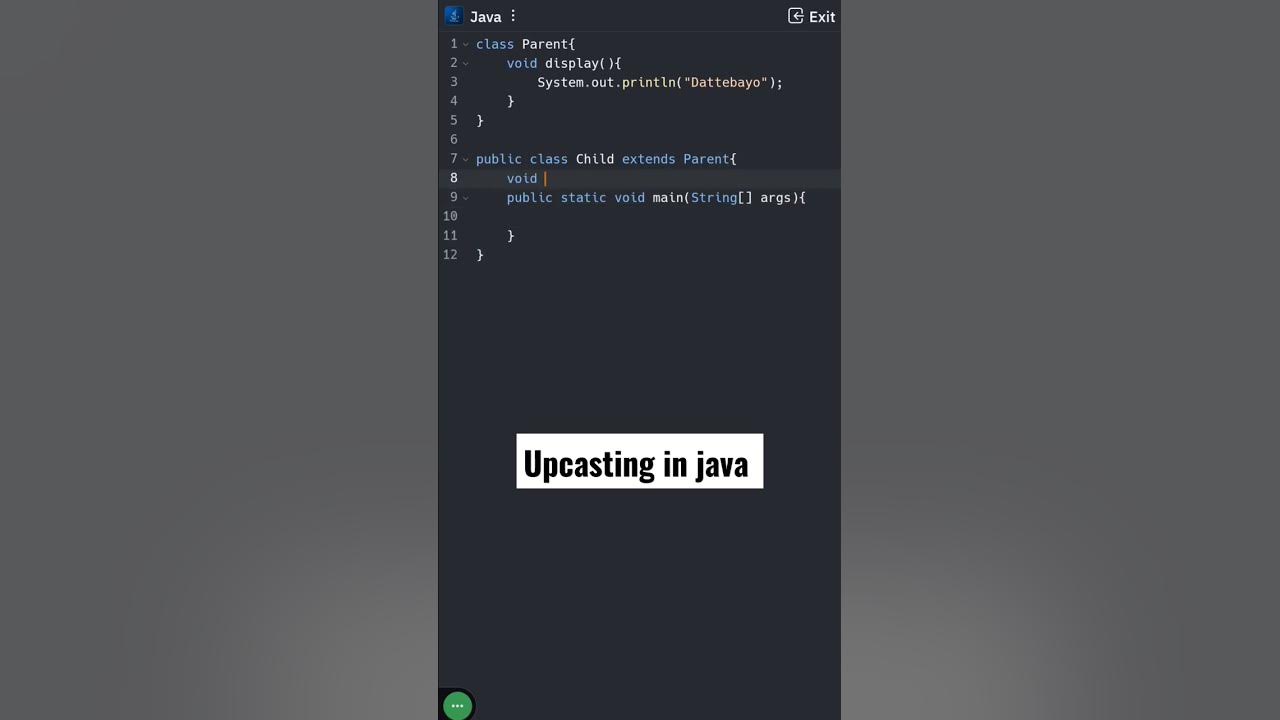 Upcasting In Java Pahadi Coder Youtube