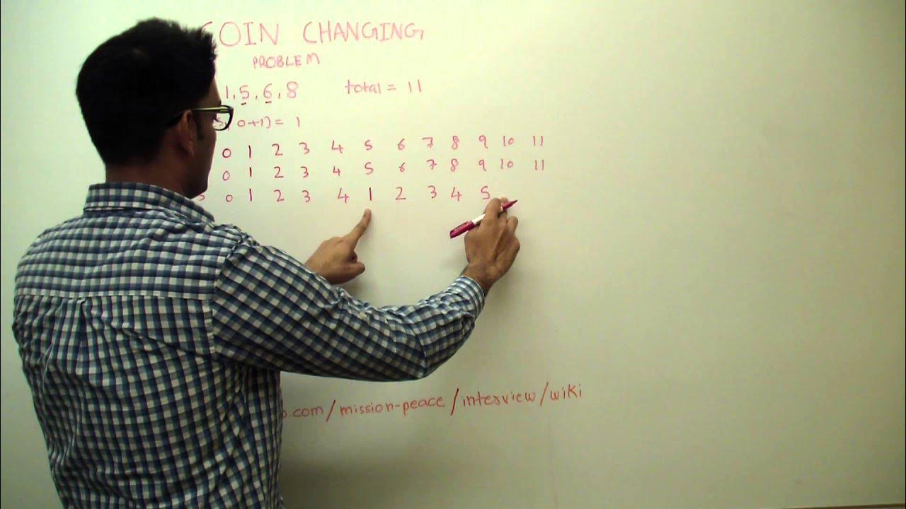 Coin Changing Minimum Number of Coins Dynamic programming - YouTube