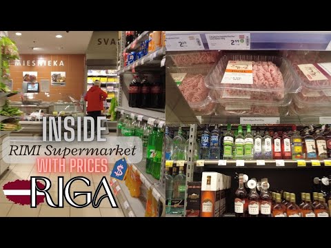 Inside the Rimi Supermarket in Riga, Latvia  Walking Tour with Prices