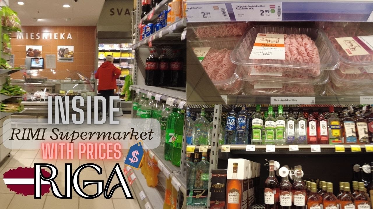 Inside the Rimi Supermarket in Riga, Latvia Walking Tour with Prices ...