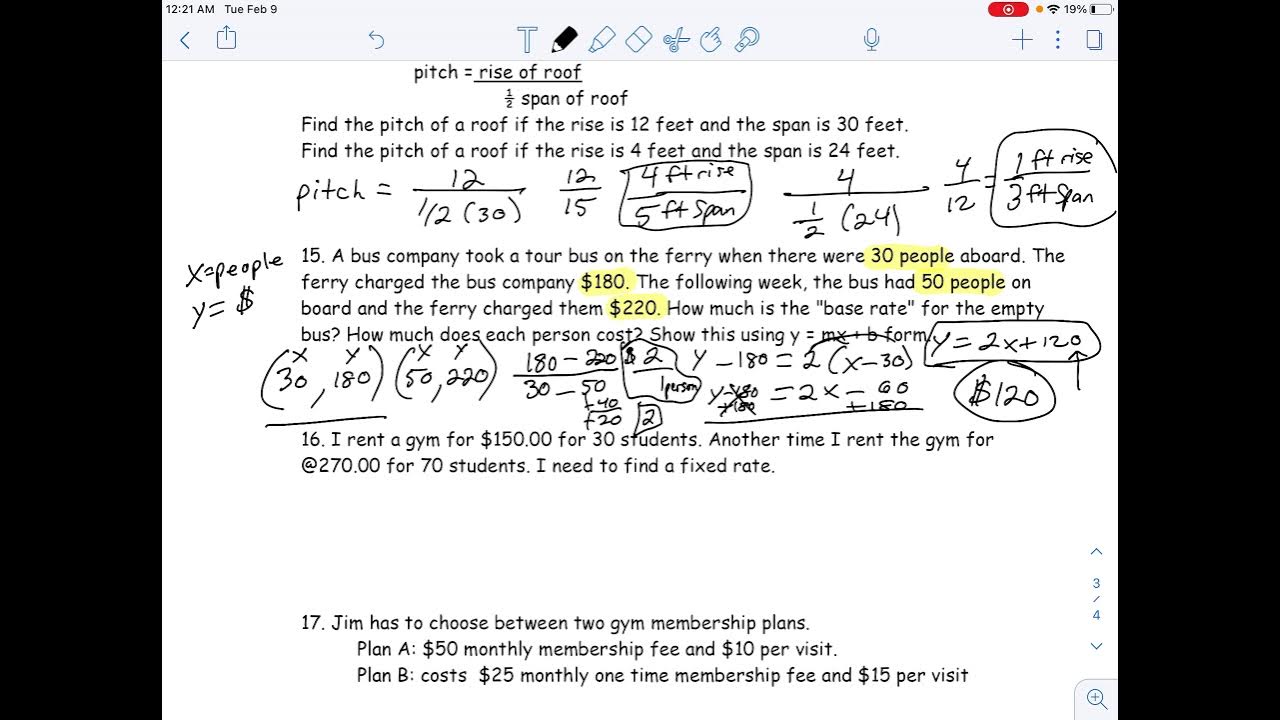 Y mx b Word Problems YouTube y-mx-b-word-problems-youtube