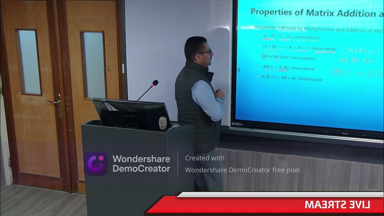 Chapter 3 - Linear Algebra - Part -1- Episode 1 - YouTube