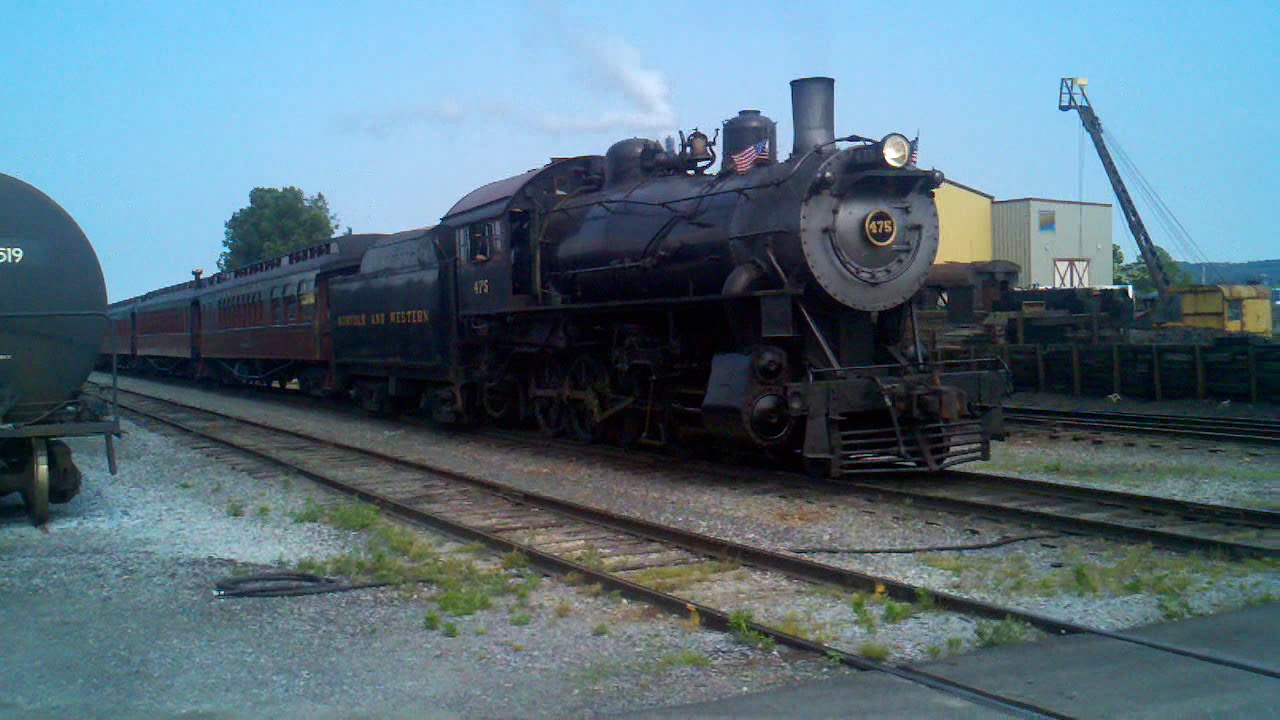Norfolk & Western 475 arrives at Strasburg, PA - YouTube