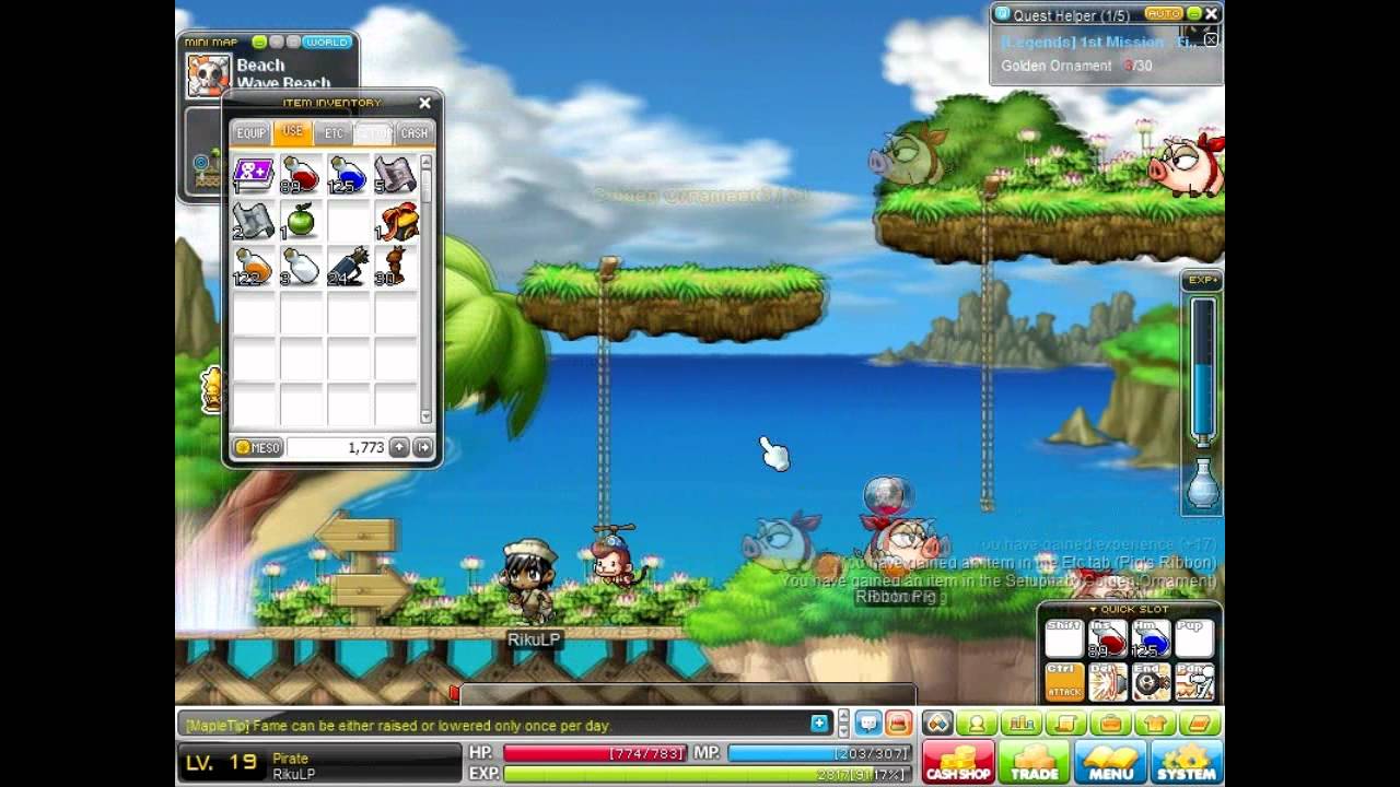 Let's Play Maplestory Legends (Cannoneer) Part 5 [Still doing work ...
