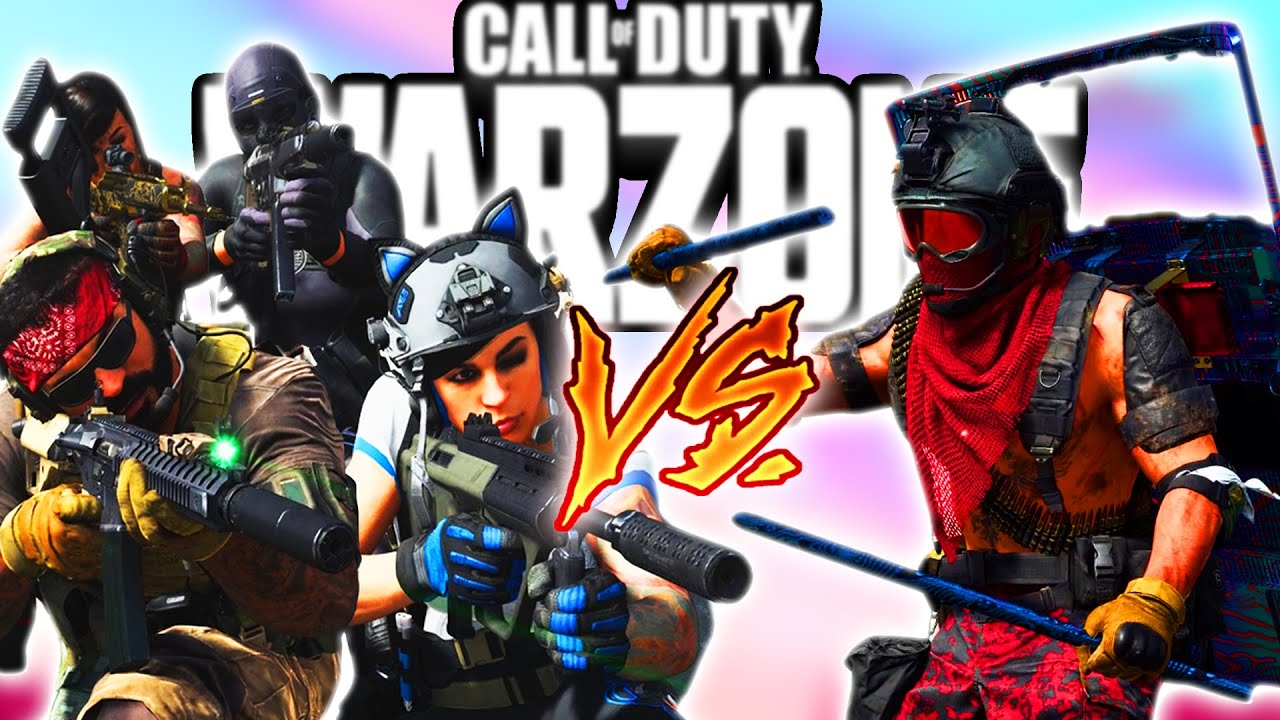 Warzone Stick User VS 4 Man Squads - YouTube