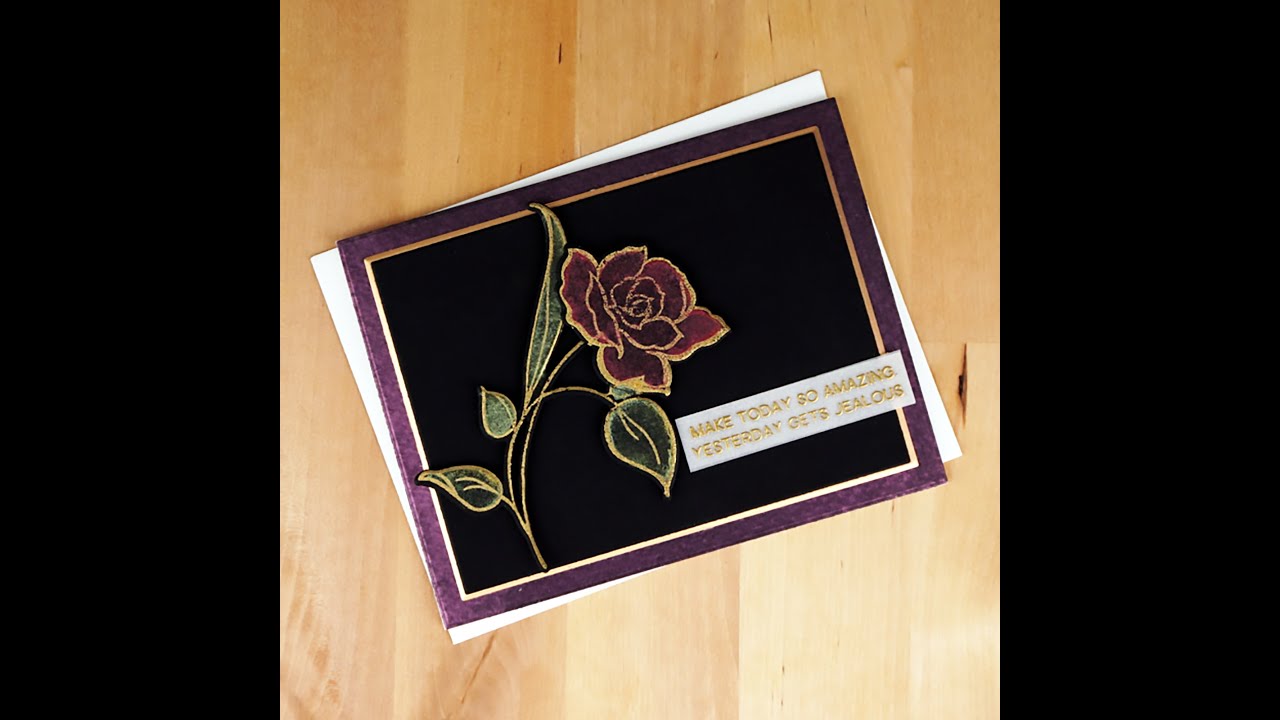 How To Make An Elegant Card With Solar Paste - YouTube