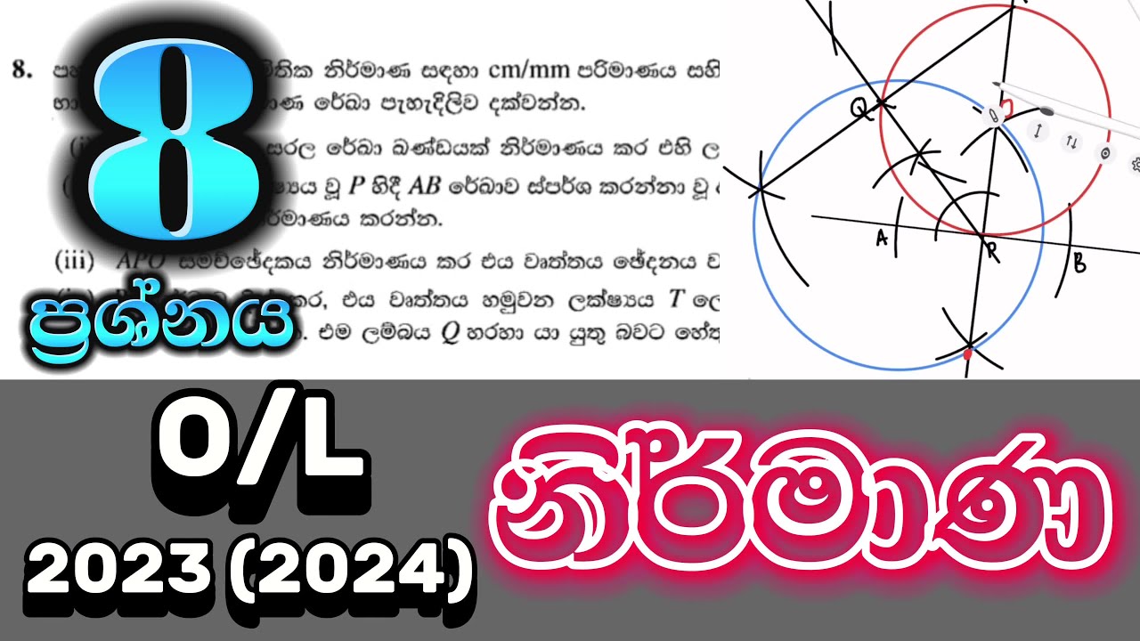 2023(2024) OL Maths Paper Answer 8 | සාමාන්ය පෙළ ගණිතය පිළිතුරු ...