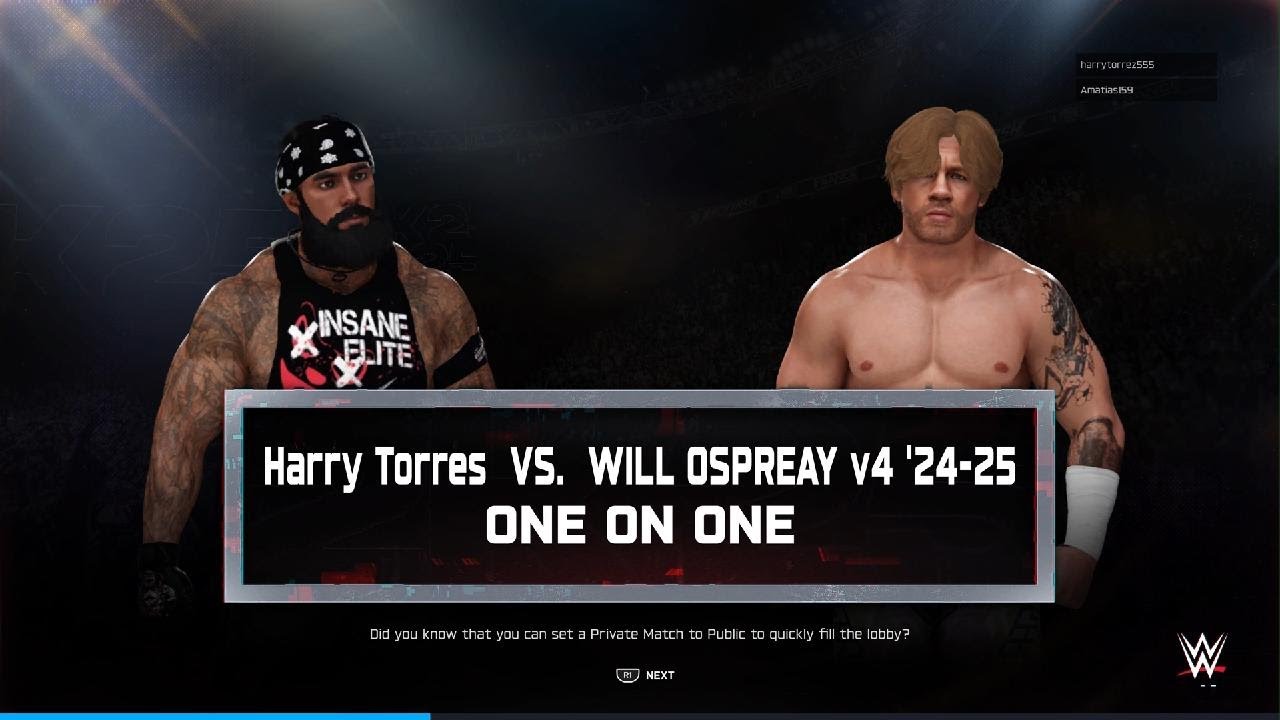 WWE 2K25 The Bigman Harry Torres vs Will Ospreay - YouTube