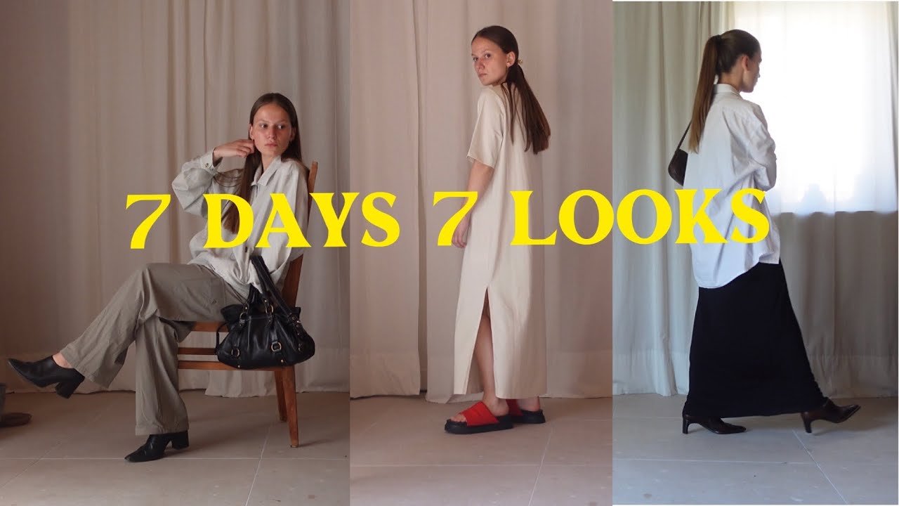 7 DAYS 7 LOOKS outfits of the week spring/summer - YouTube
