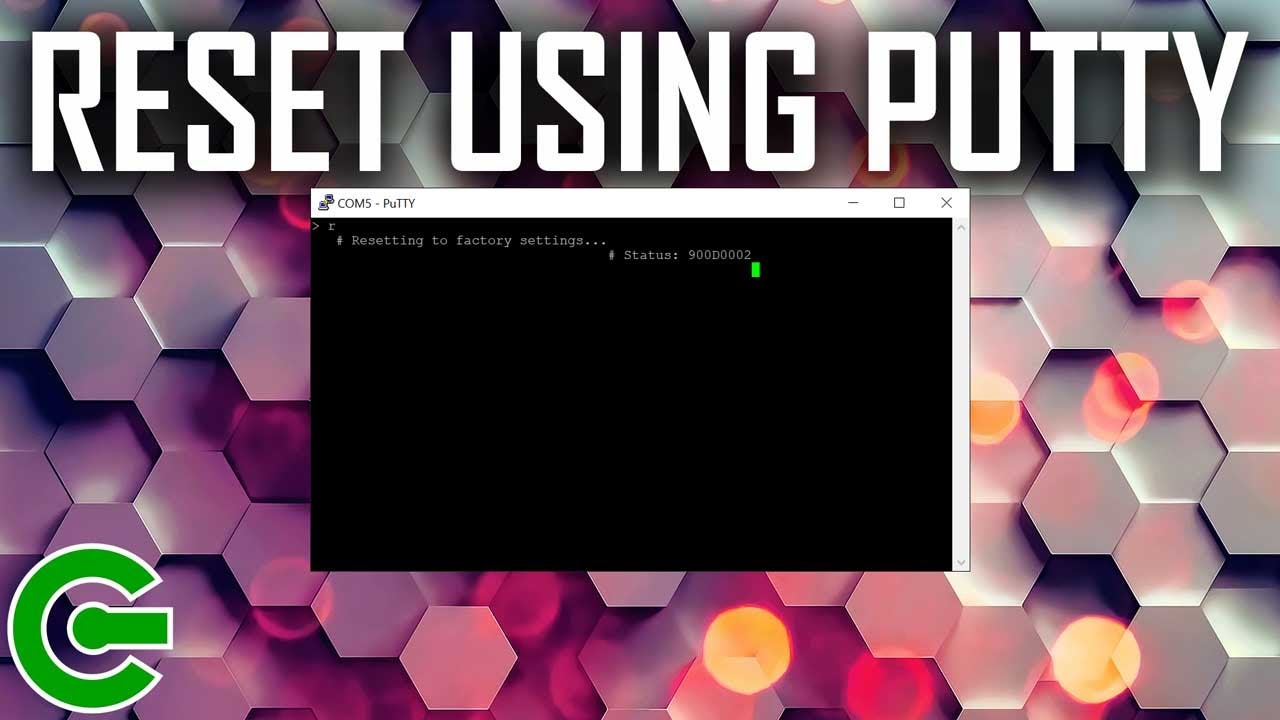 HOW TO RESET THE CHIP USING PUTTY - YouTube