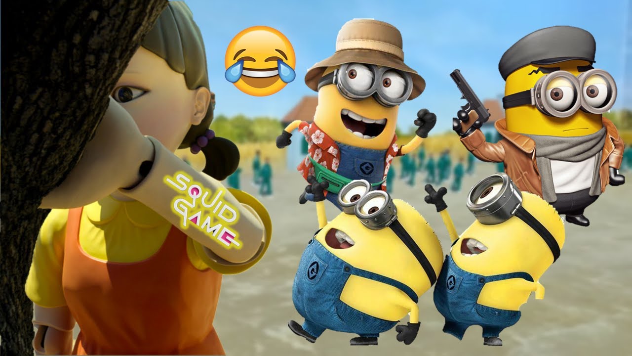 Minion Rush~ SQUID GAME FUNNY- With Squid Doll Talking Angela 2 ! - YouTube