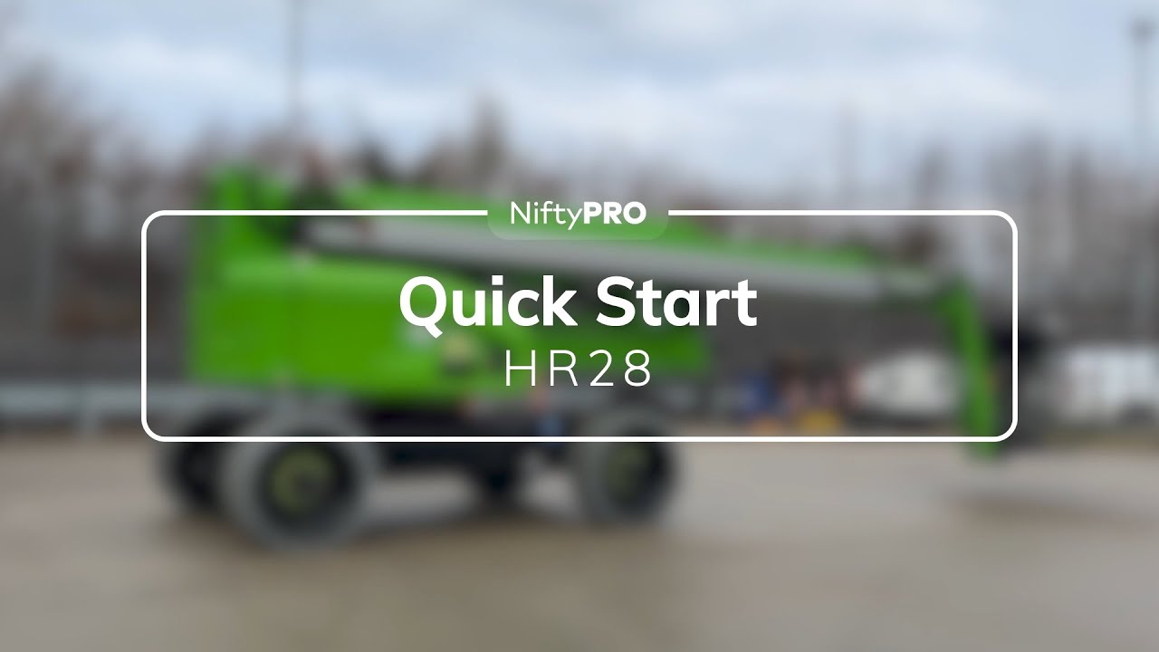 How to start and operate a Niftylift - HR28 4x4 - YouTube