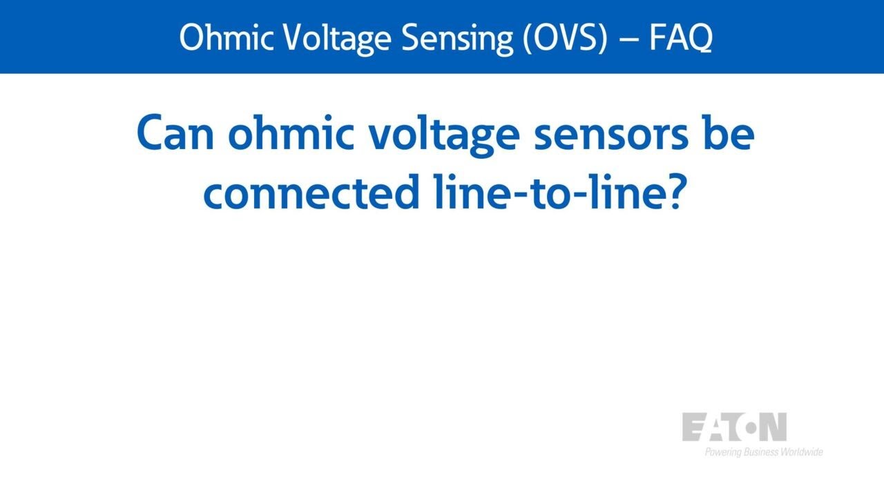 OVS FAQ 6 – Can ohmic voltage sensors be connected Line-to-Line? - YouTube