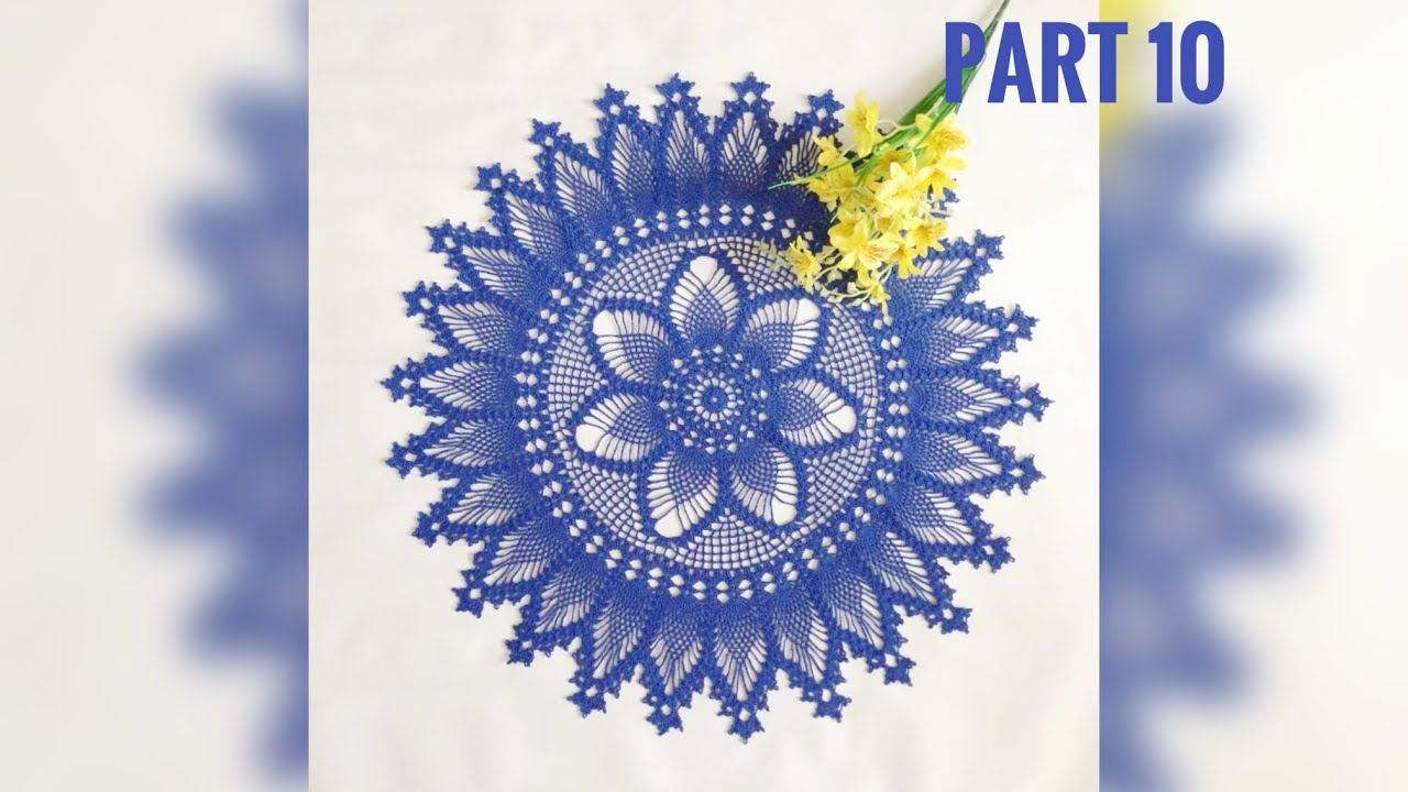 Beautiful pineapple doily, vintage pattern crochet doily, design 1914s ...