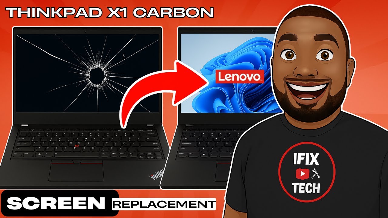 Lenovo ThinkPad How to Replace Broken LCD Screen - X1 Carbon - YouTube