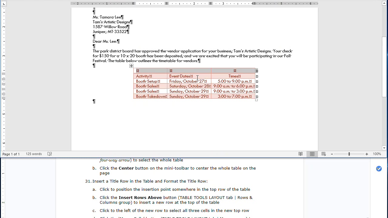 Word Textbook Project 3 Step 31 - YouTube