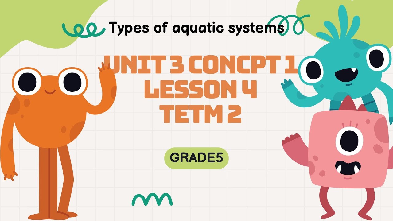 شرح درس (Types of aquatic systems) - Unit 3 Concept 1 Lesson 4 Term 2 ...