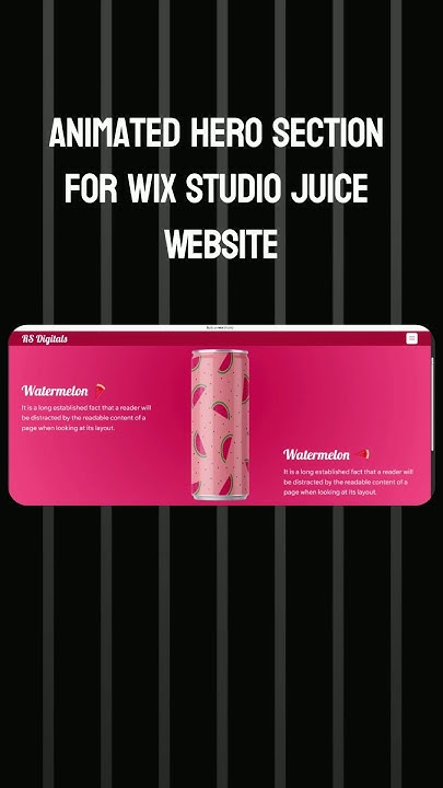 Animated Hero Section for Your #wix Studio Juice Website! - YouTube