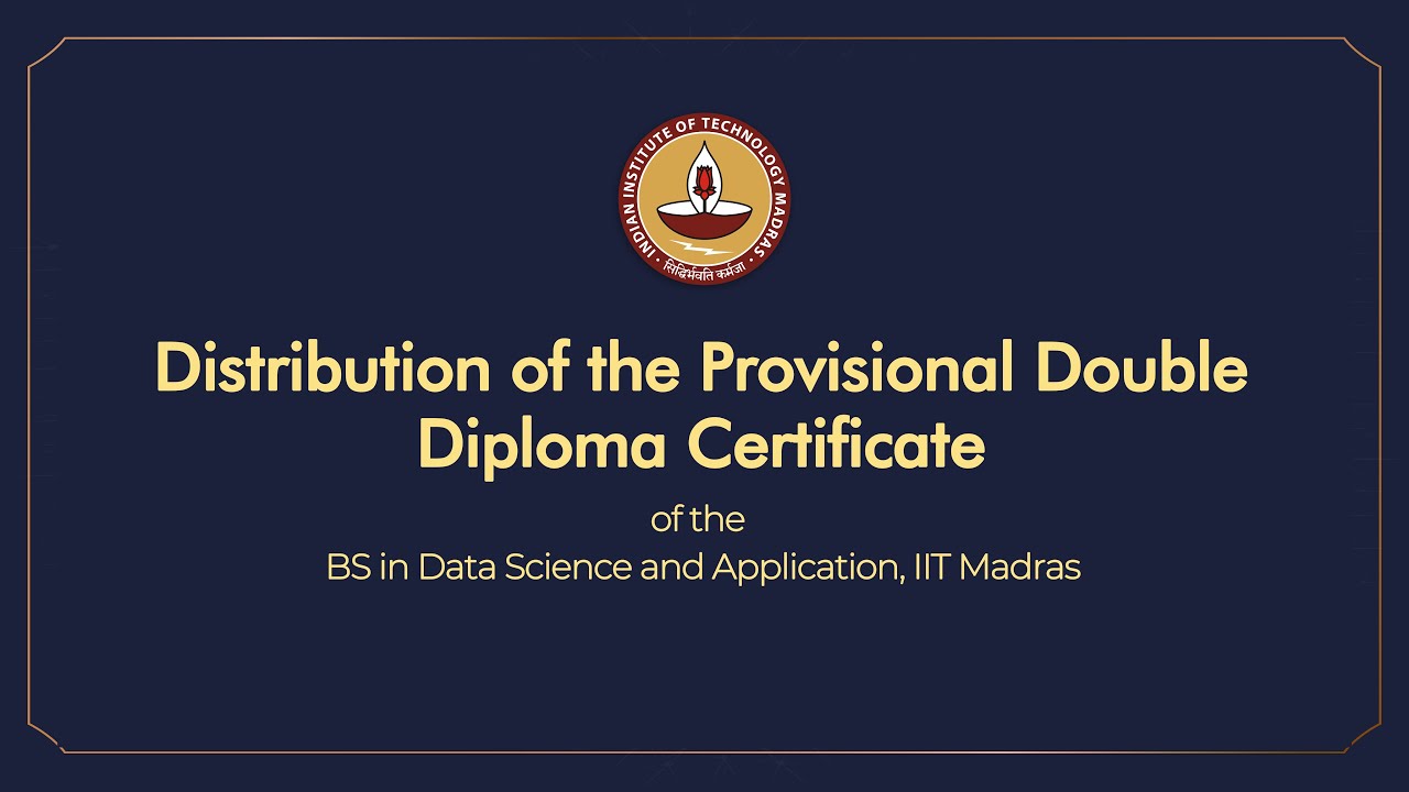 Distribution of the Provisional Double Diploma Certificate _ BS in Data ...