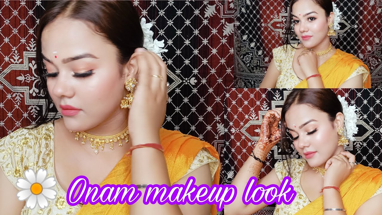 Onam Makeup Look | Makeup Tutorial | Indian festival makeup look # ...
