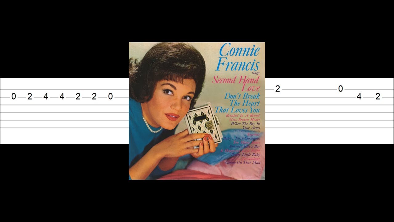 Connie Francis - Pretty Little Baby (Easy Guitar Tabs Tutorial) - YouTube