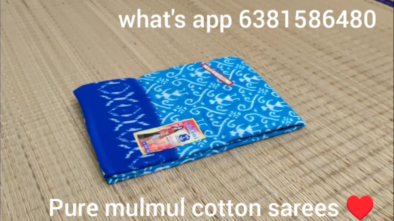 pure mulmul cotton sarees ♥️ free shipping Tamilnadu only 12-4-25 - YouTube