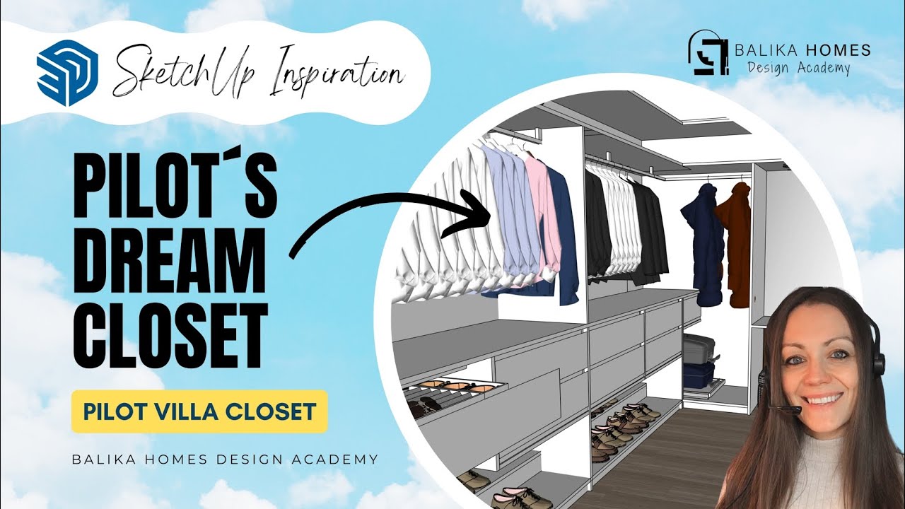 SketchUp Closet Design | A pilot´s dream closet design - YouTube