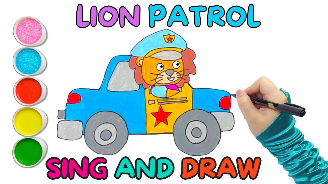 Patrol Drawing, Patrol Song | Painting and Coloring for Kids & Toddlers ...