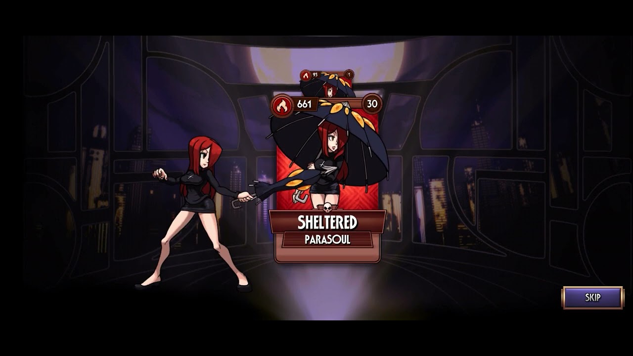 levelling parasoul sheltered from bronze to silver in skullgirls ...