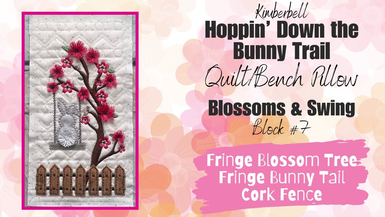#9 Hoppin' Down the Bunny Trail Bench Pillow-Blossoms & Swing - Fringe ...