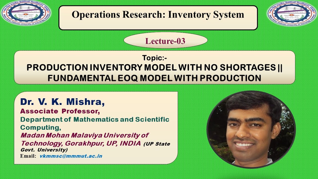 ECONOMIC ORDER QUANTITY WITH PRODUCTION AND WITHOUT SHORTAGES ...