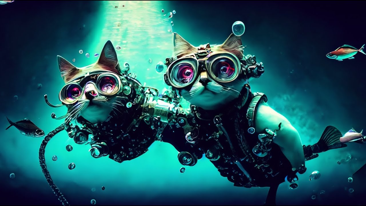 Dive into Imagination: The Art of Steampunk Cats Deep Sea Diving! - YouTube