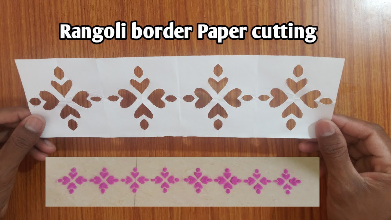 Paper craft | Paper cutting | Rangoli paper cutting | rangoli border ...
