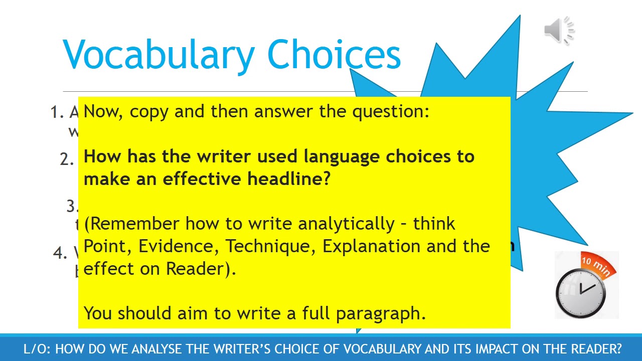 Yr 7 Lesson 6: Vocabulary and Reading for Meaning - YouTube