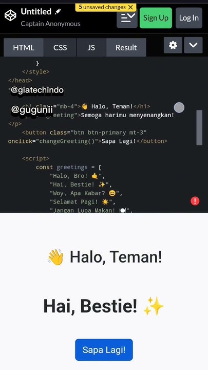"POV: Lagi iseng nyapa temen pake codingan 😂 #CodingHumor #ProgrammerLife #TechJokes - YouTube