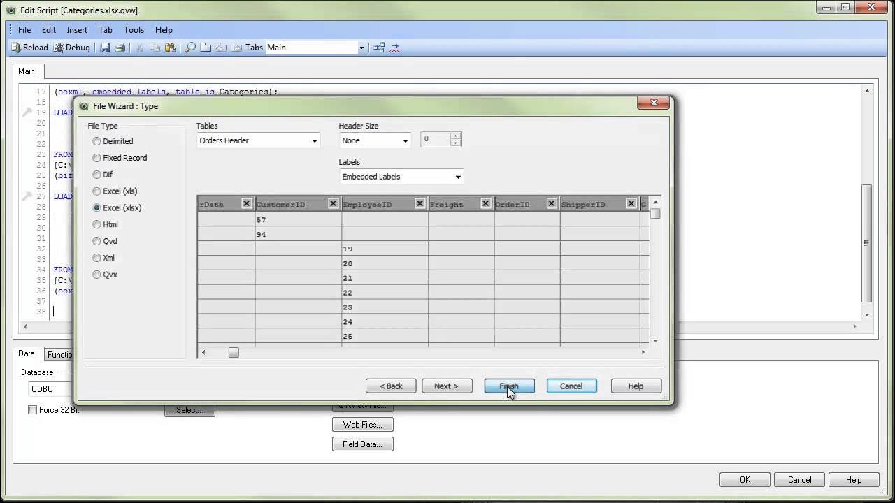 Loading Excel Data into QlikView - YouTube