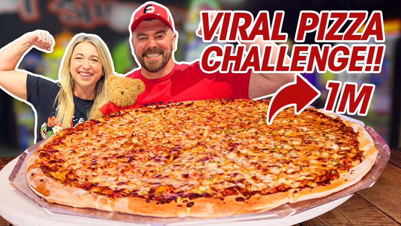 Viral 30-inch Team Pizza Challenge with @KatinaEatsKilos - YouTube