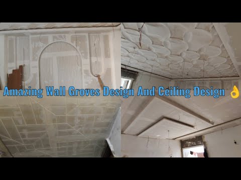 Amazing Wall Groves Design And Best ceiling design Full Complete 💯 👀 ...