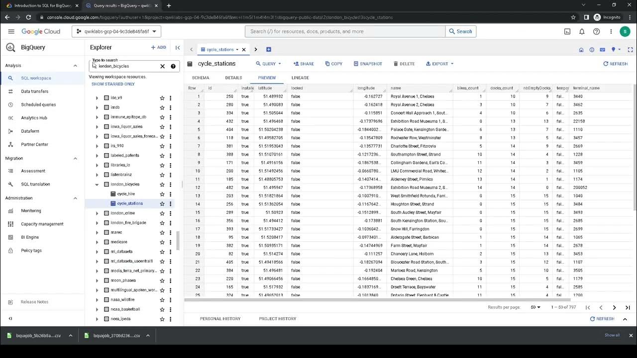 GCP Introduction to SQL for BigQuery and Cloud SQL GSP281 - YouTube