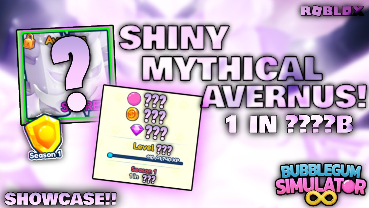 Shiny Mythic Avernus Showcase! (SUPER RARE) | Bubble Gum Simulator ...