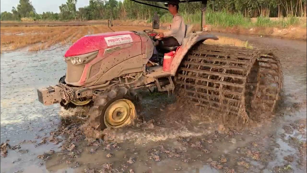 Máy cày yanmar 357 mang bánh dậm sới đất - YouTube