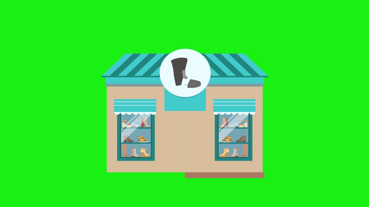Green Screen-Footage - 4K video animation shoe store. Abstract green ...